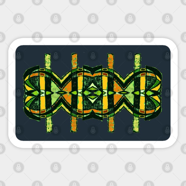 Equilibrium African Abstract Art - Tribal Patterns - Sticker | TeePublic